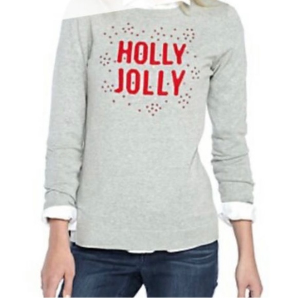 crown & ivy | Sweaters | Crown Ivy Holly Jolly Christmas Sweater | Poshmark